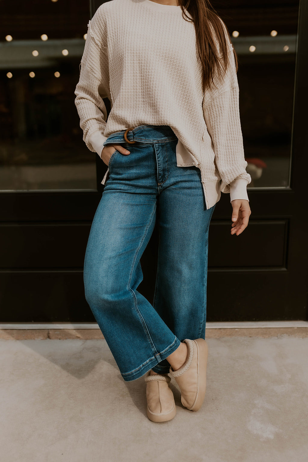 Waylan High Rise Crop Tummy Control Jeans- Risen – The Rowe Boutique